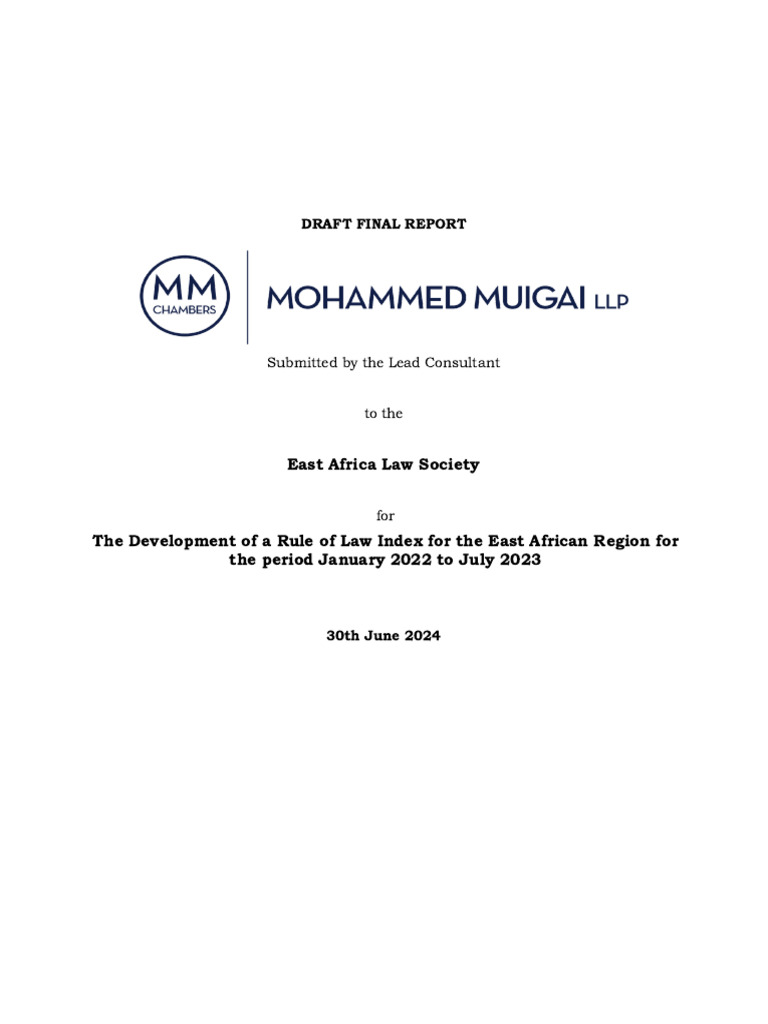 Final Draft RoL Report INDEX | PDF | Human Rights | Rule Of Law