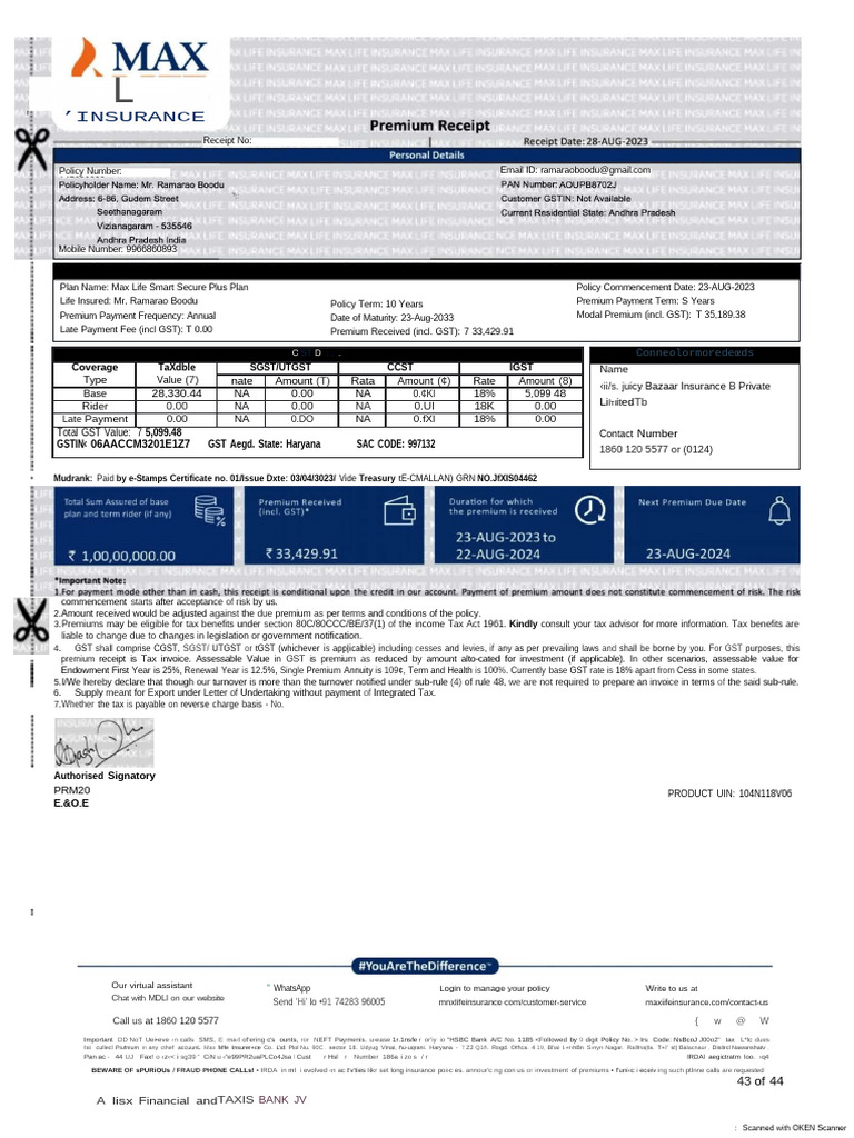 Medical Insurance Parent-Output | PDF | Insurance | Value Added Tax