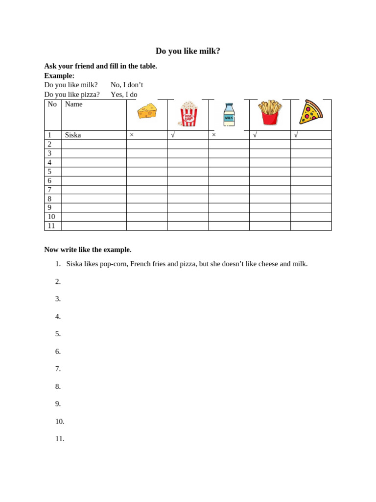 Survey on Food Preferences | PDF
