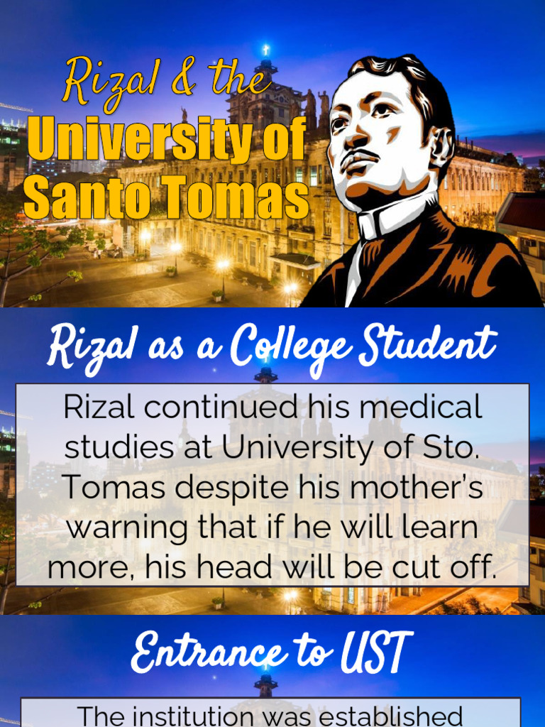 Rizal's College Life at UST | PDF | Medicine