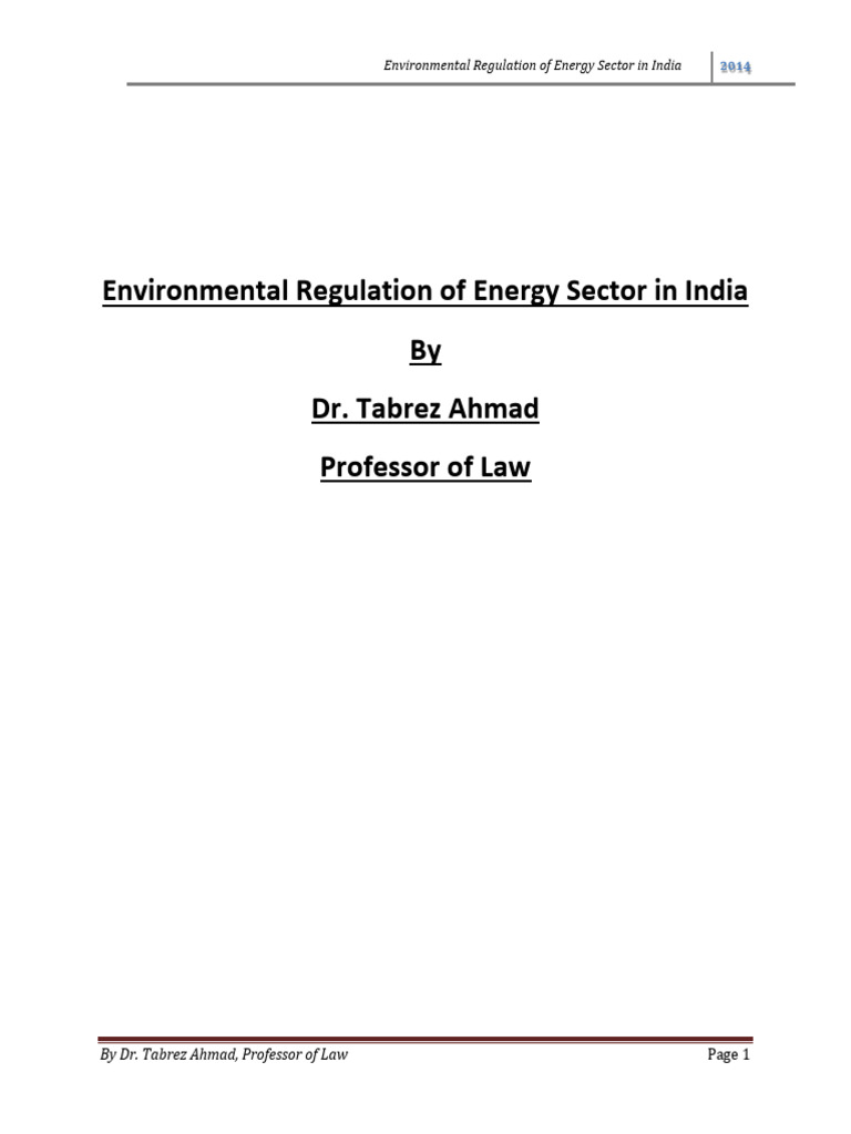 Env Regulation of Energy Sector | PDF | Fossil Fuel Power Station ...