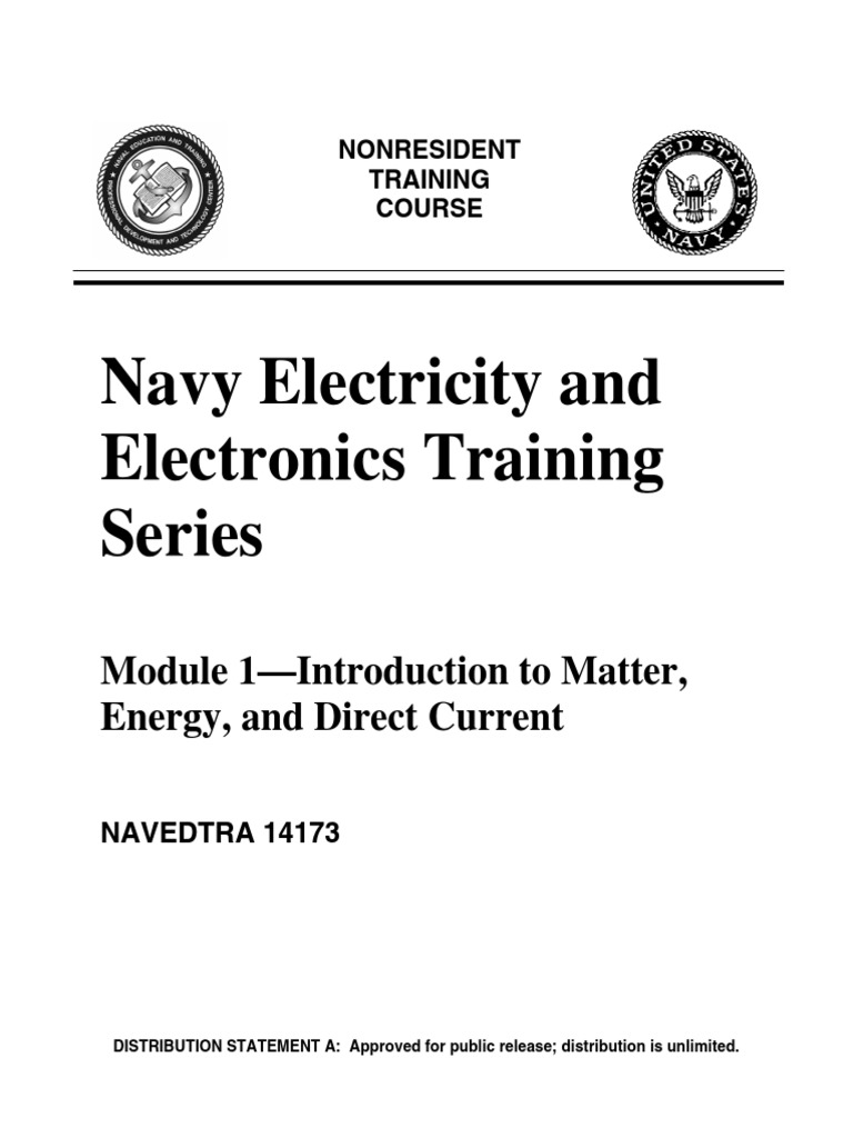 US Navy NEETS - NAVEDTRA 14173 Module 01 Introduction To Matter, Energy ...