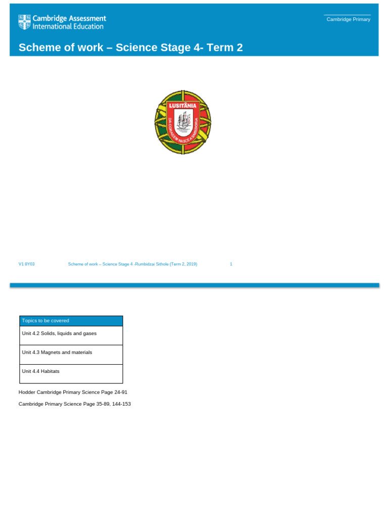 Science Scheme Grade 4 Term 2 2024 | PDF | Gases | Recycling