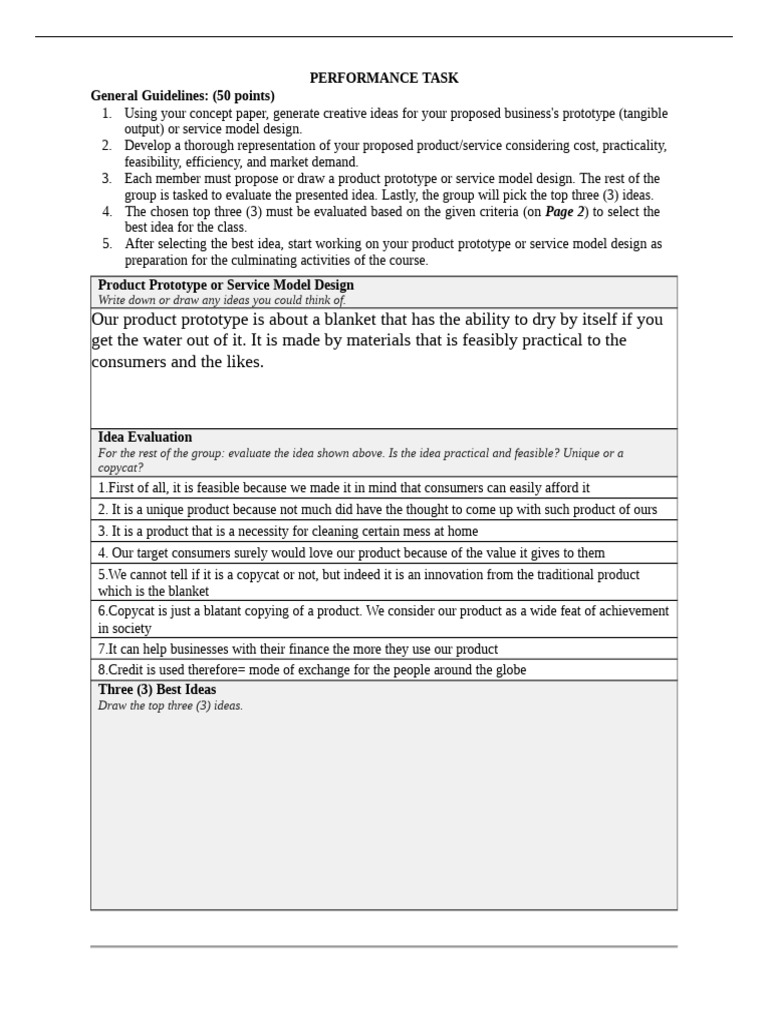 09 Task Performance 1 | PDF | Design | Prototype