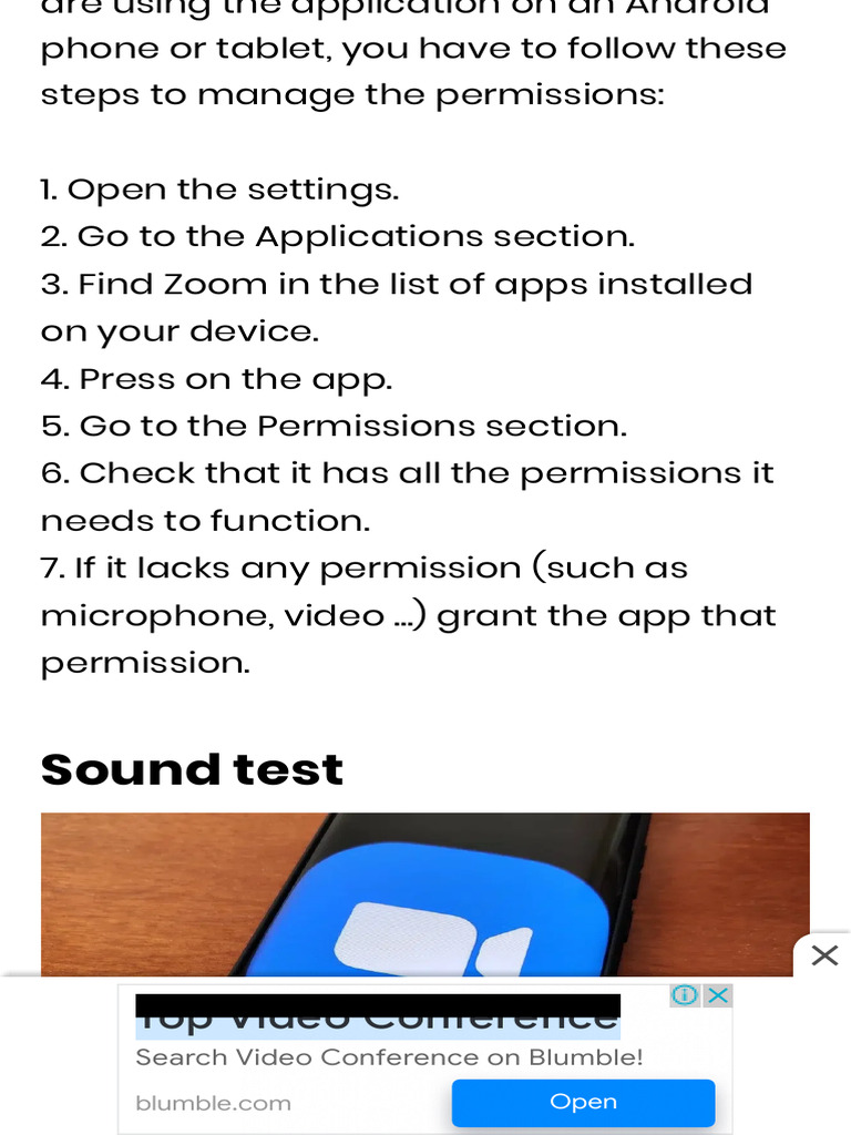 How To Activate The Microphone in Zoom For Android | PDF