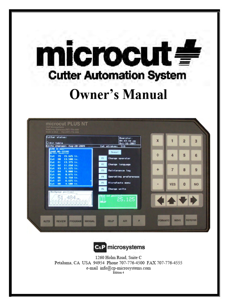 Microcut Plus Nt Manual | PDF | Electrical Connector | Drill