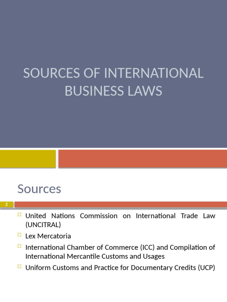 Key Sources of International Business Law | PDF | Justice | Crime ...