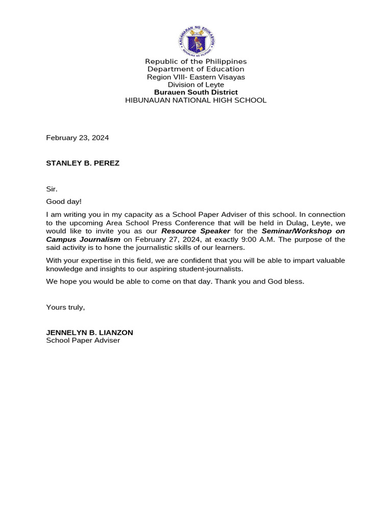 comm letter | PDF