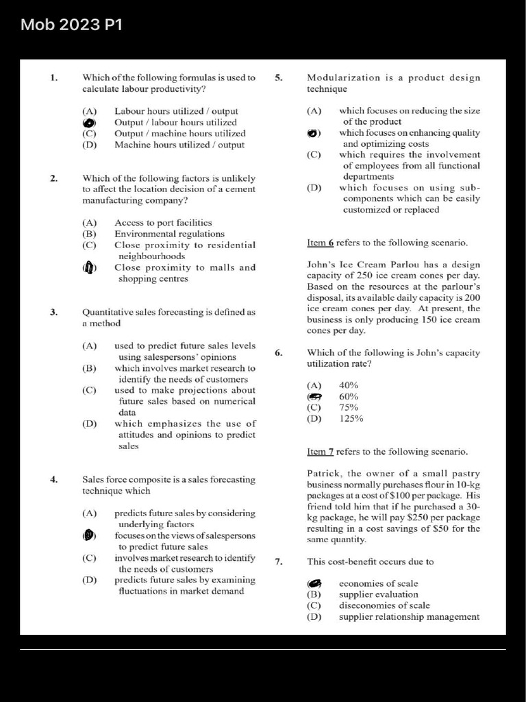 Mob 2023 P1 | PDF