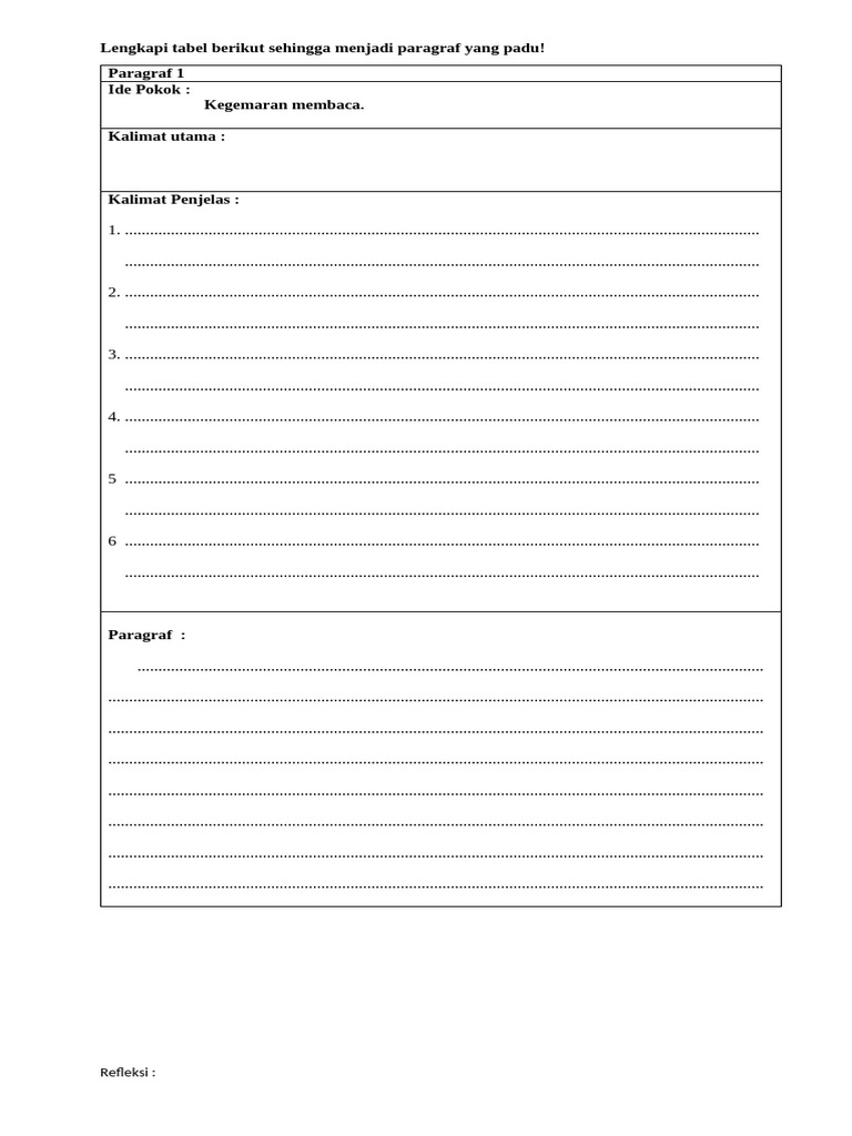 Latihan Membuat Paragraf | PDF