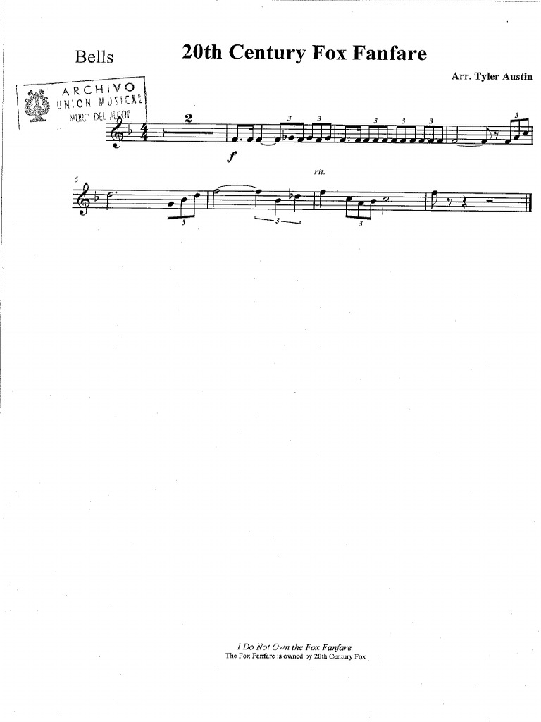 20TH CENTURY FOX FANFARE - Campanas | PDF