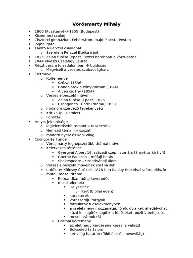 Vörösmarty-Mihály | PDF