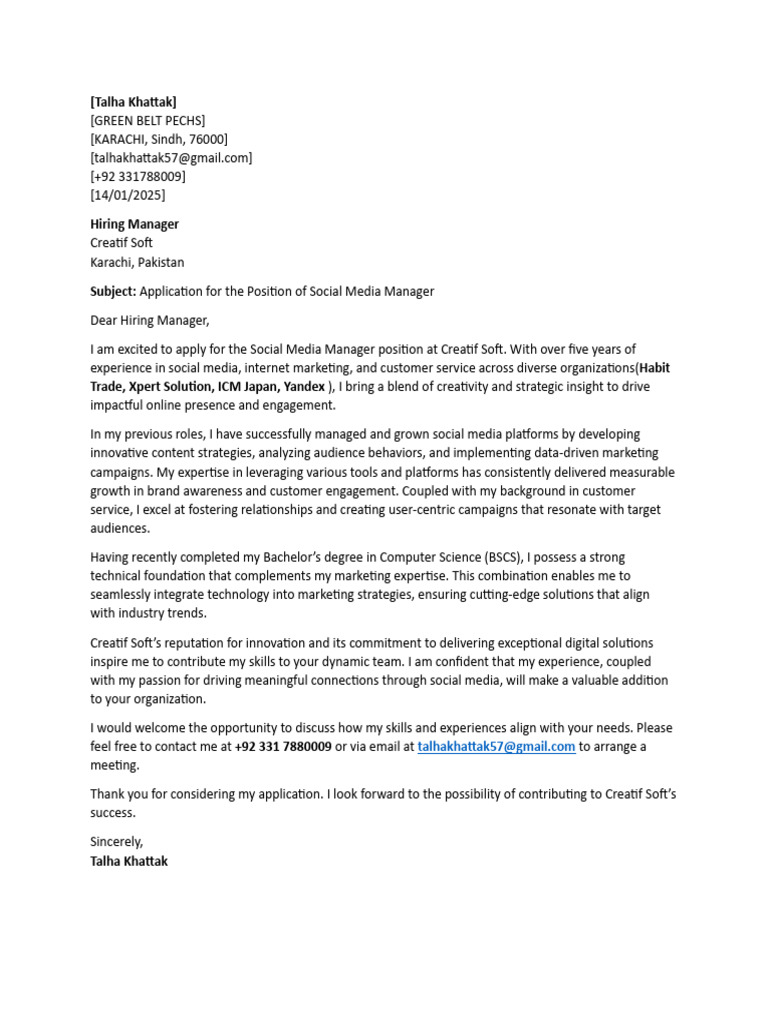 Social Media Manager | PDF