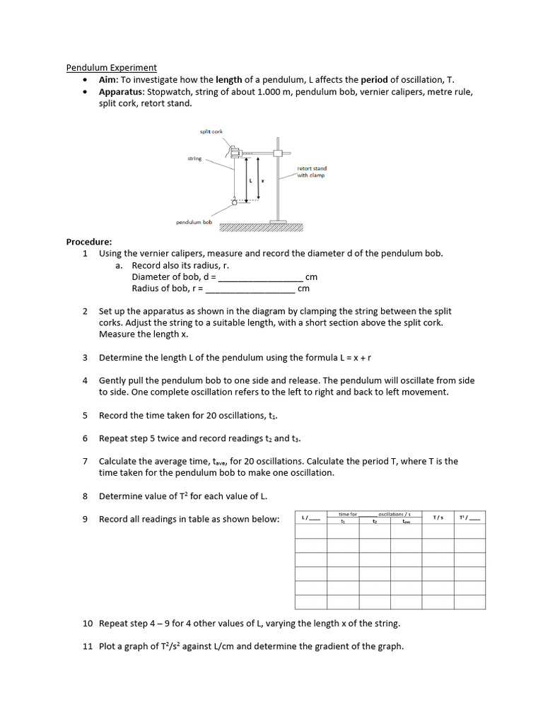 Physics Practical Notes | PDF | Pendulum | Slope
