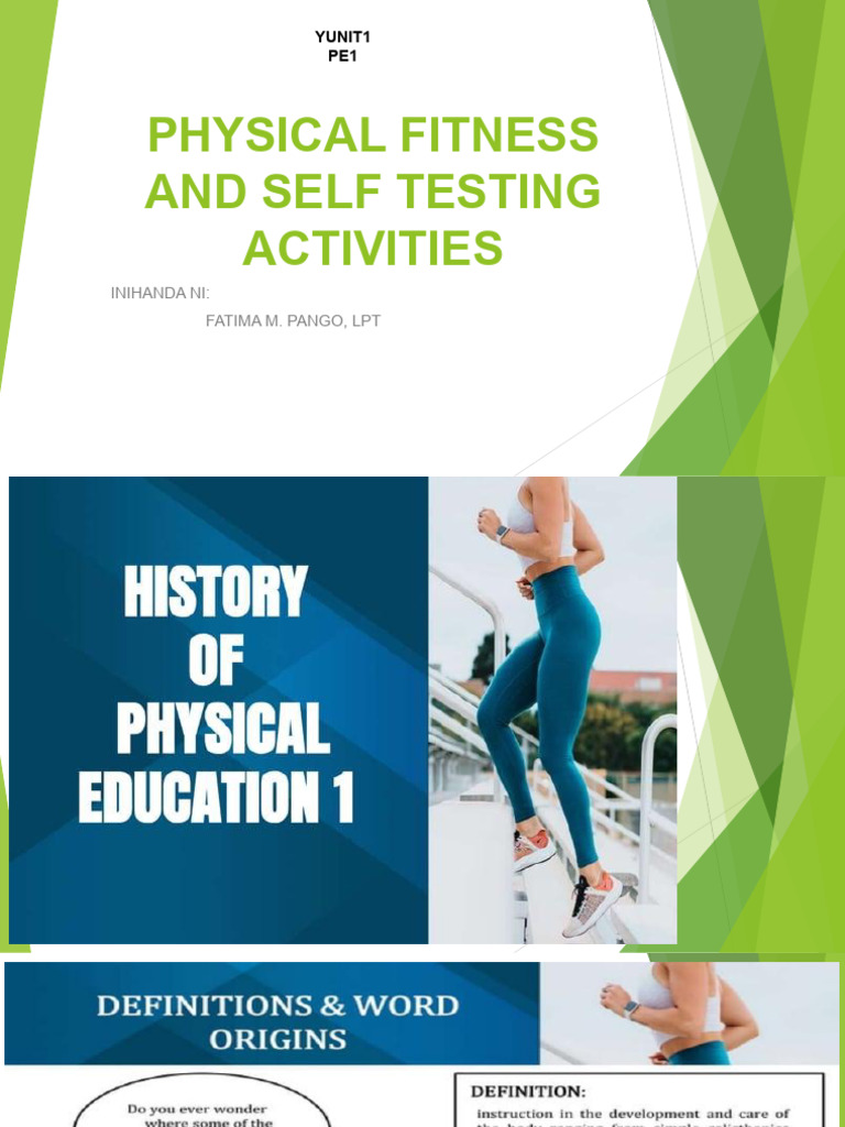 Physical Fitness and Self Testing Activities: Yunit1 PE1 | PDF