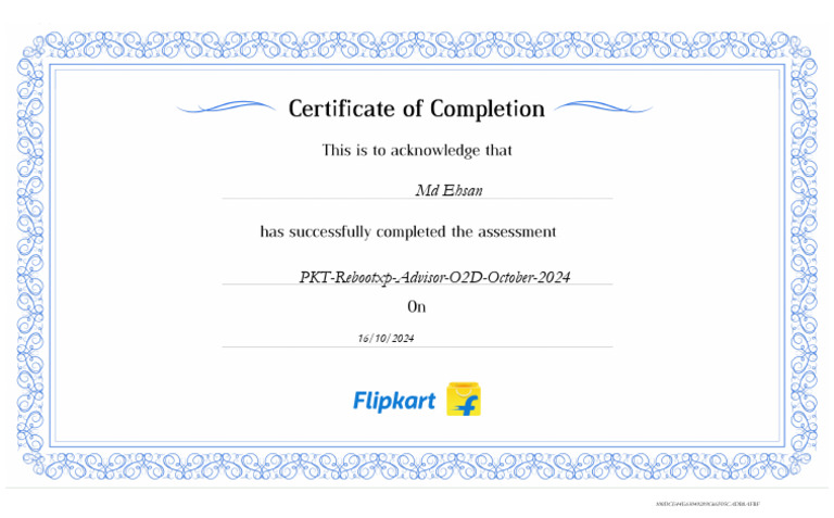 Certificate Flipkart | PDF