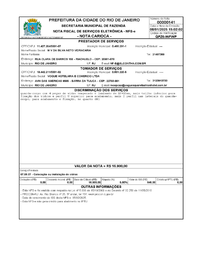 NF GUARDA Corpo | PDF