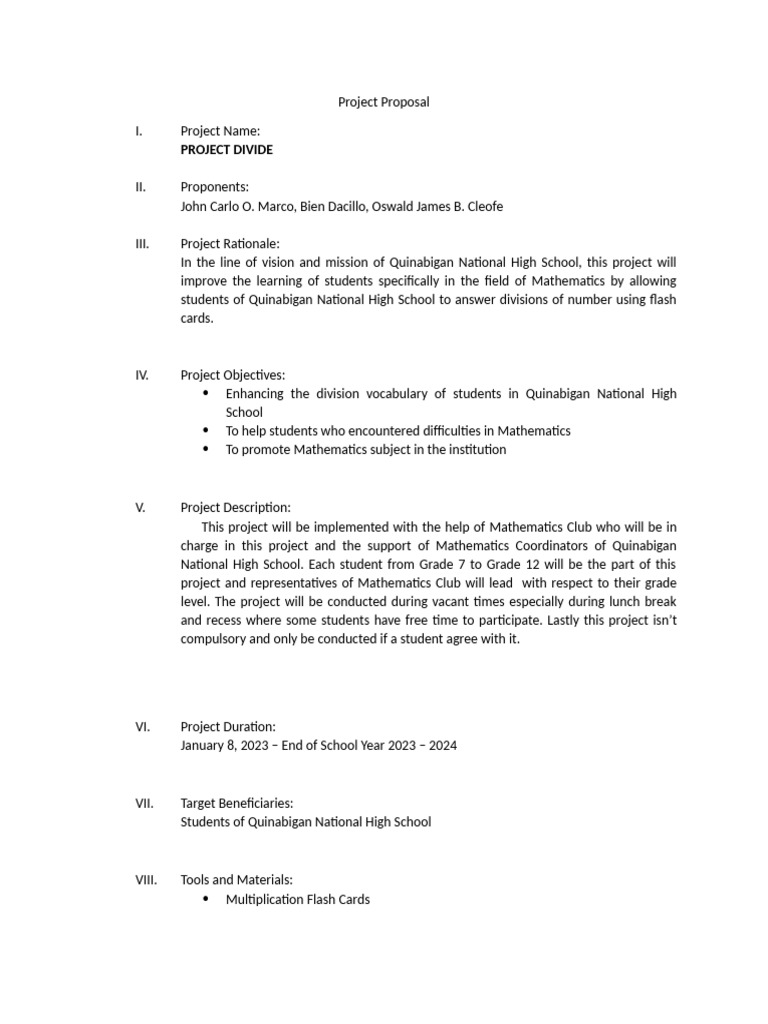 project proposal | PDF