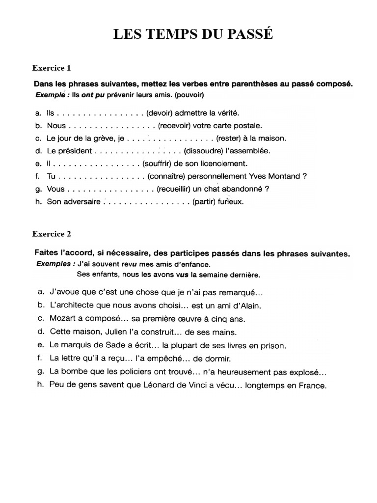 Les Temps Du Passé | PDF