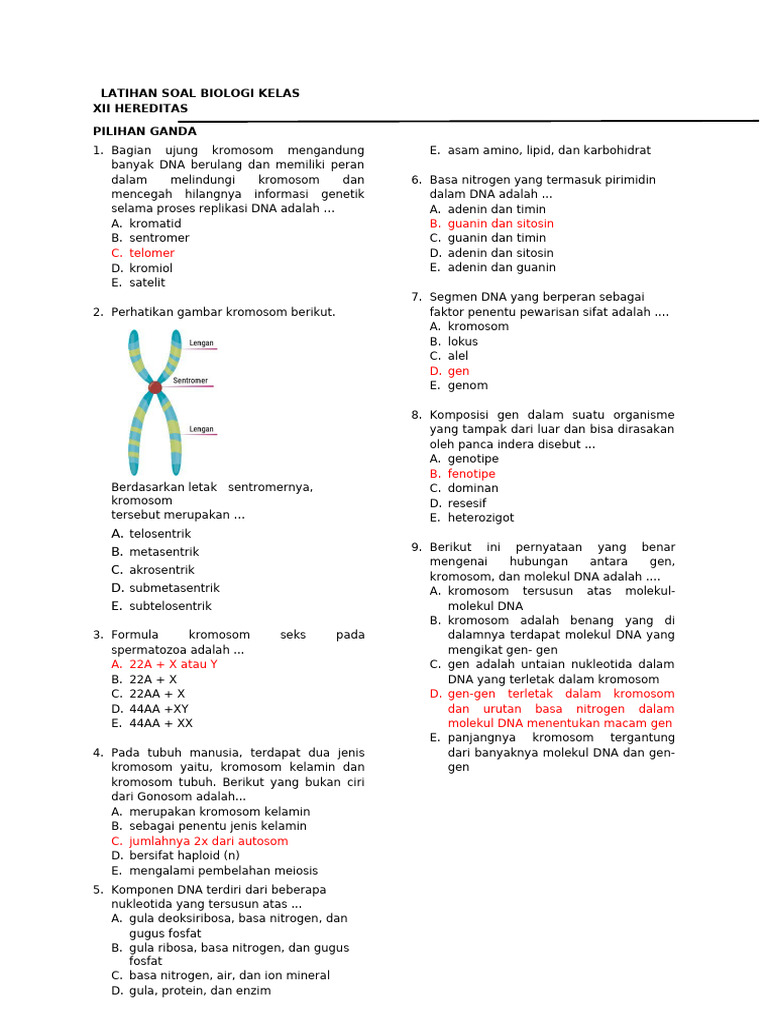 Latihan Soal_Hereditas (1) | PDF
