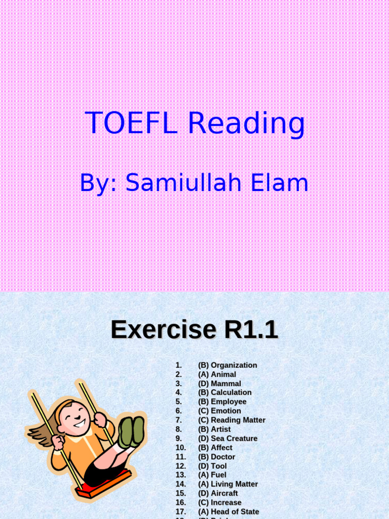 TOEFL First Exercise | PDF