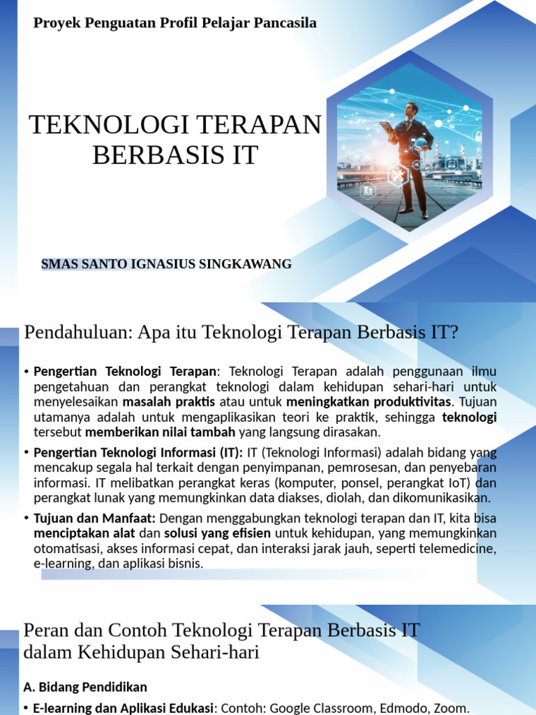Teknologi Terapan IT untuk Pendidikan dan Kesehatan | PDF
