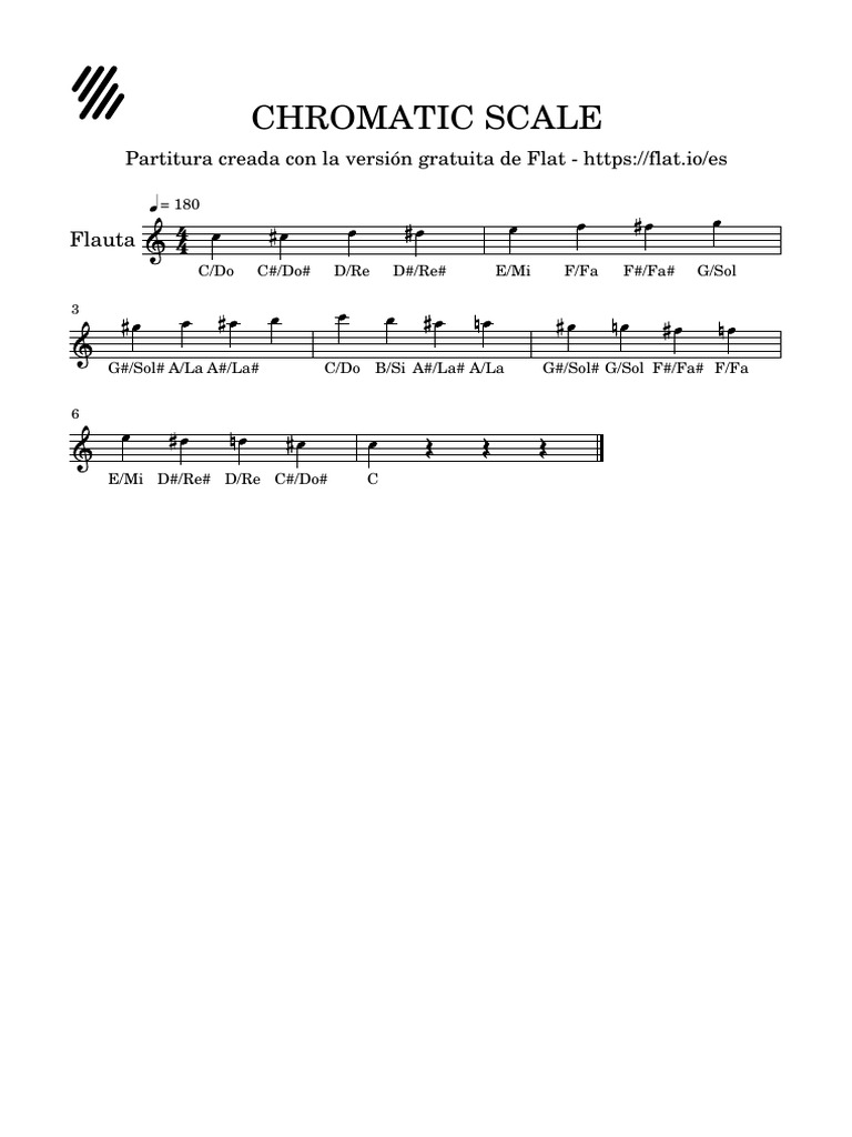Chromatic Scale | PDF