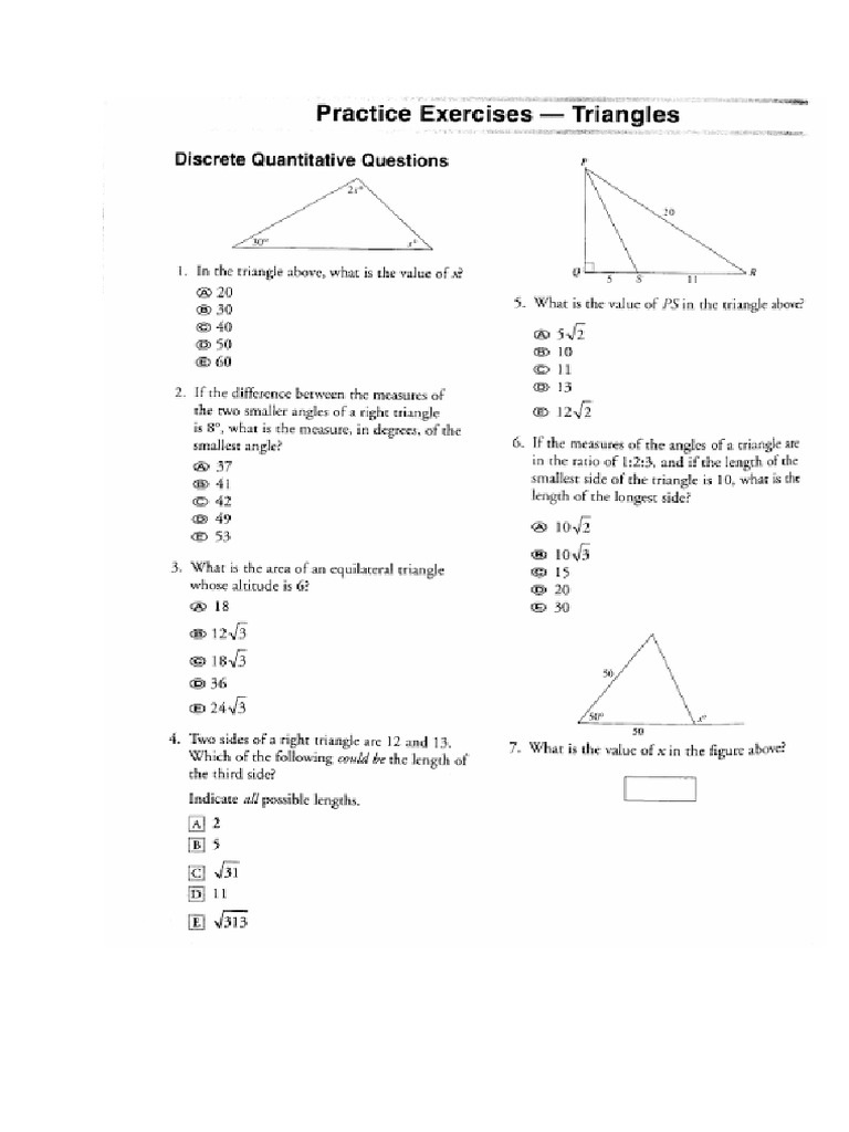 GRE Geometry Questions | PDF