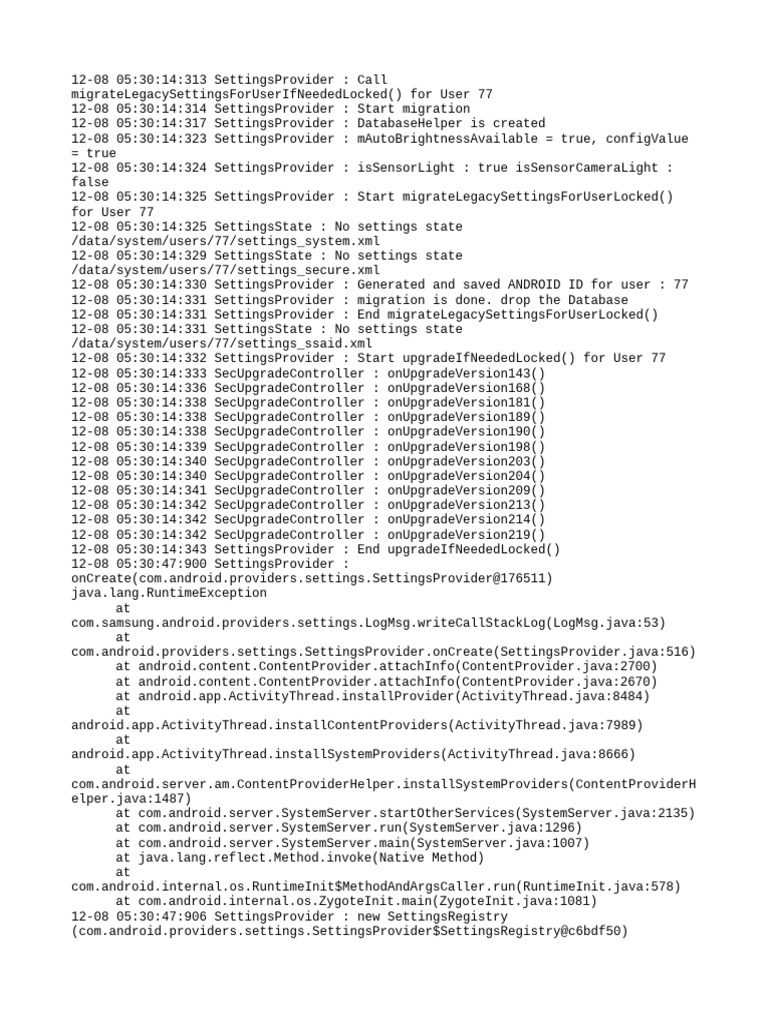 Settingsprovider Pdf Java Programming Language Backup