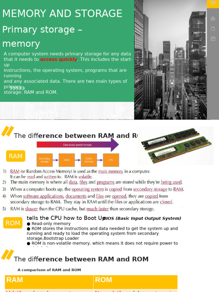 1.2 Memeory and Storage | PDF | Computer Data Storage | Solid State Drive