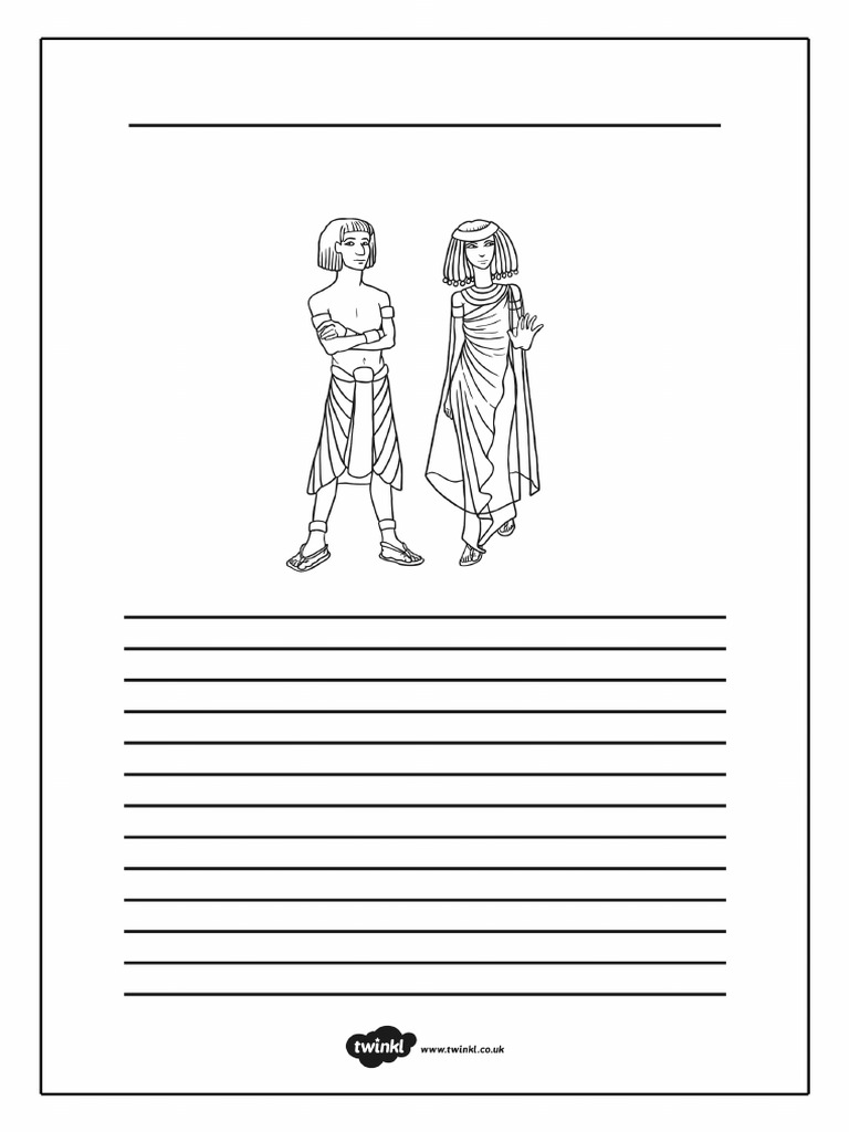 Ancient Egypt Writing Frames - Fully Lined | PDF