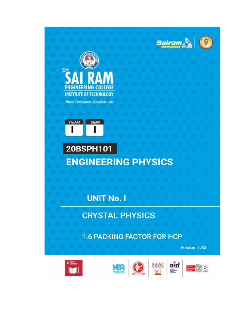HCP Structure: Atomic Packing Insights | PDF | Crystal Structure ...