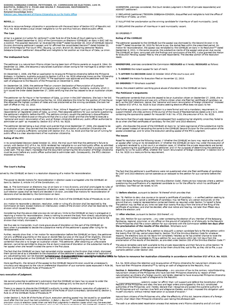 Evid Full Text Cases2 | PDF | Oath Of Office | Naturalization