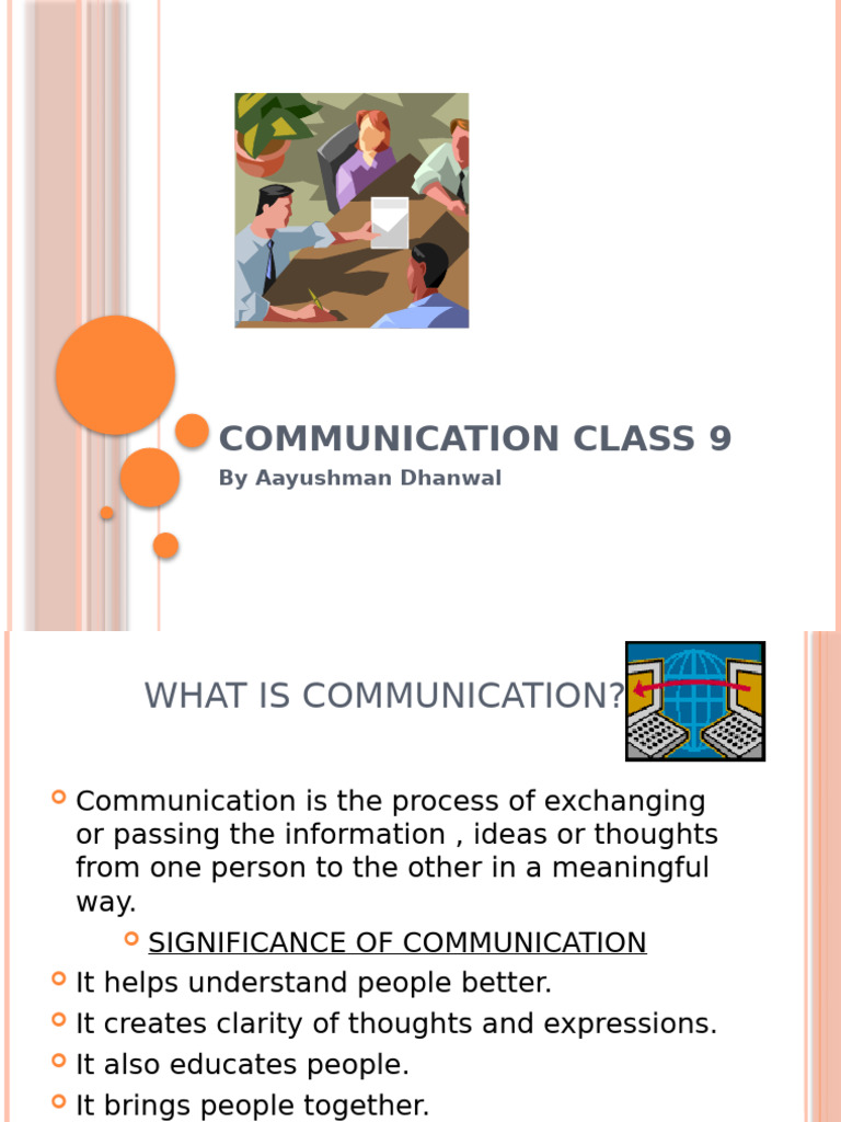 Communication Class 9 | PDF | Communication | Linguistics