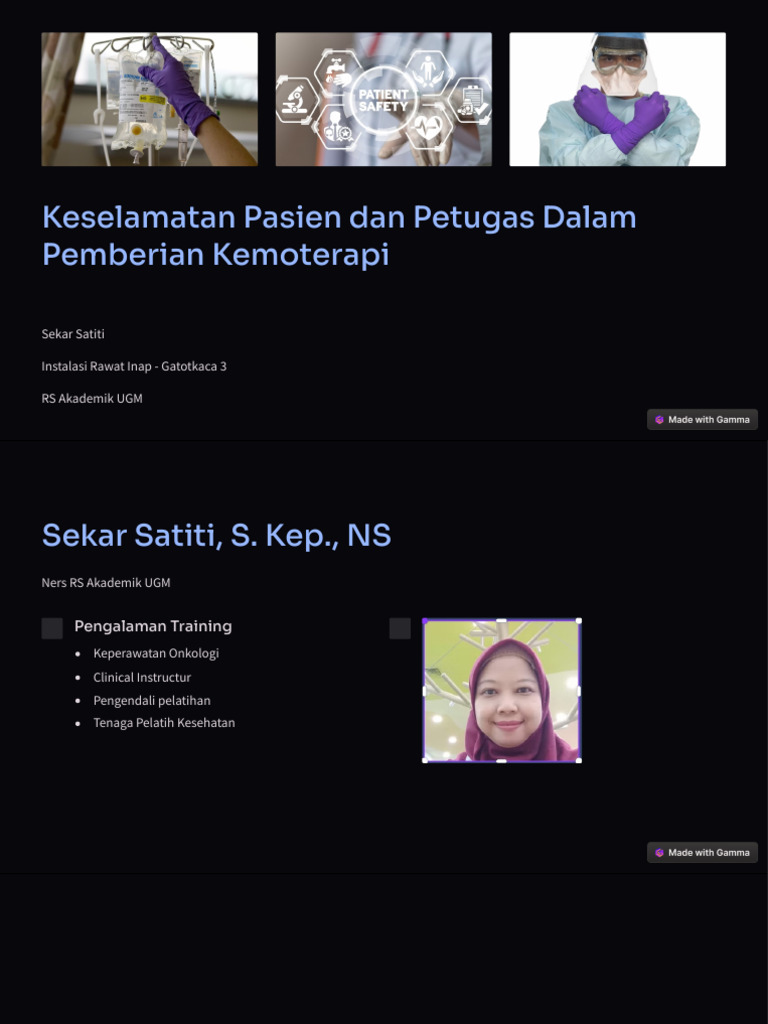Keselamatan Pasien Dan Petugas Dalam Pemberian Kemoterapi | PDF