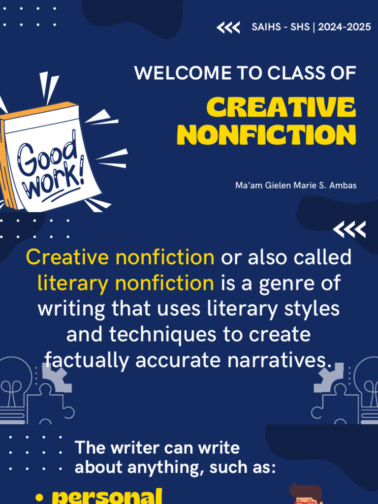 Types and Forms of Creative Nonfiction | PDF | Narrative | Creative ...