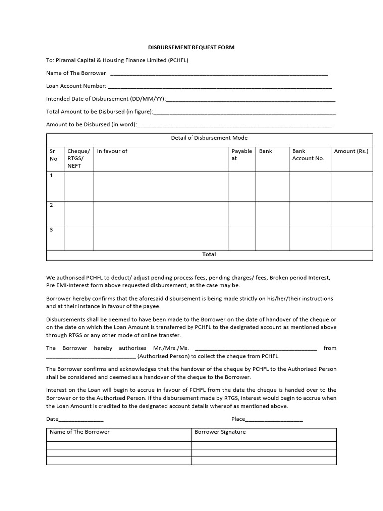 Disbusment Request Form (17th May) (1) | PDF