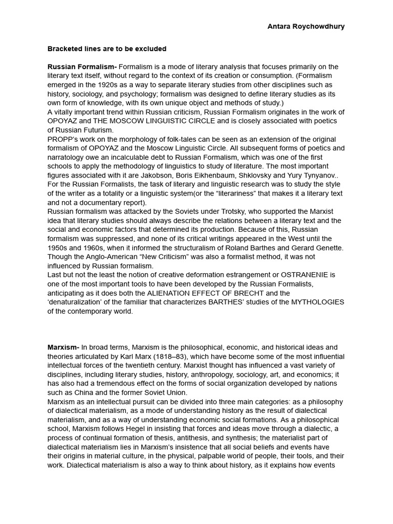 Marxism - Personal Notes | PDF | Marxism | Ideologies