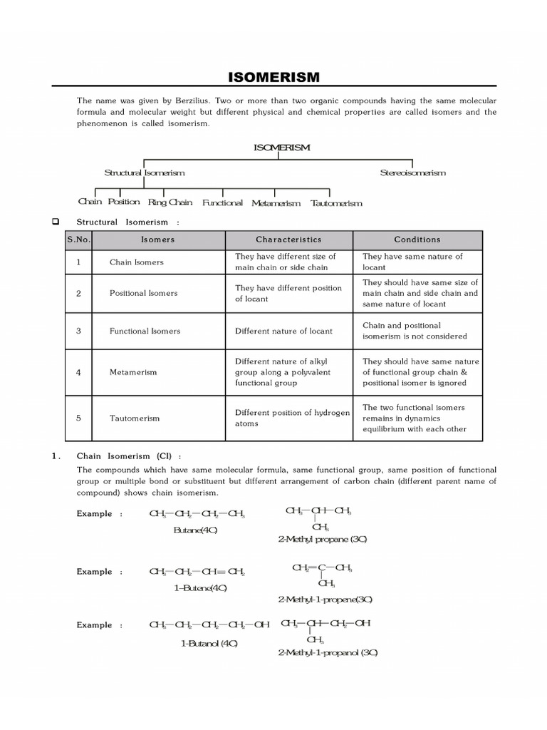isomerism | PDF