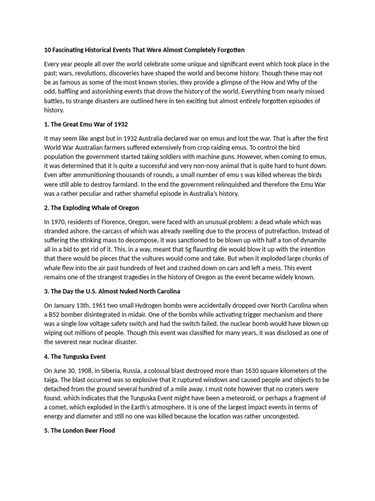 10 Fascinating Historical Events That Were Almost Completely Forgotten ...