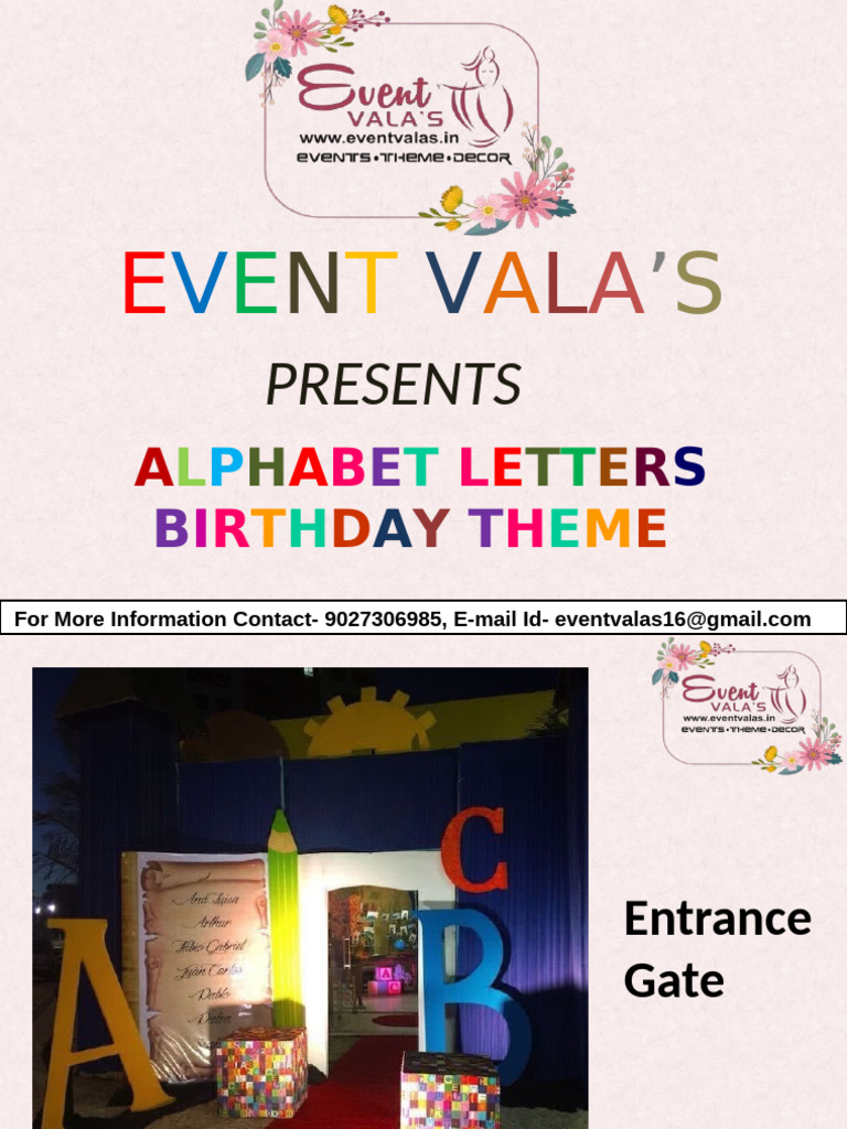 Alphabet Letters Birthday Theme | PDF