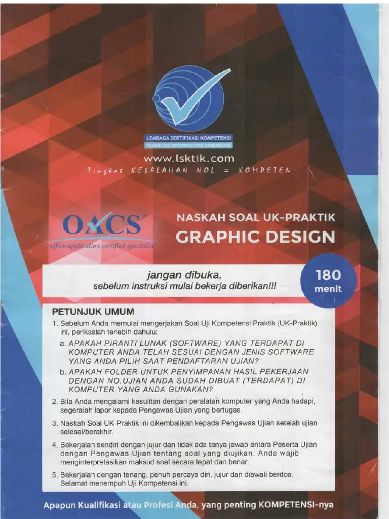 PDF Contoh Soal Ujk Desain Grafis Compress | PDF