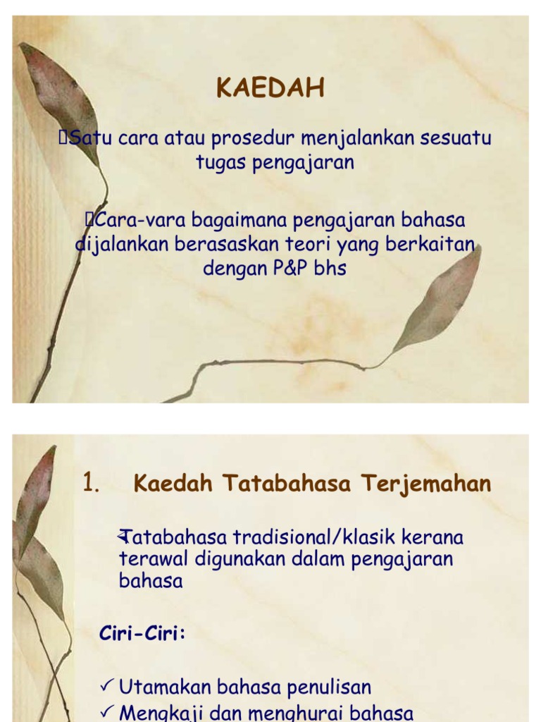 Kaedah Pengajaran | PDF
