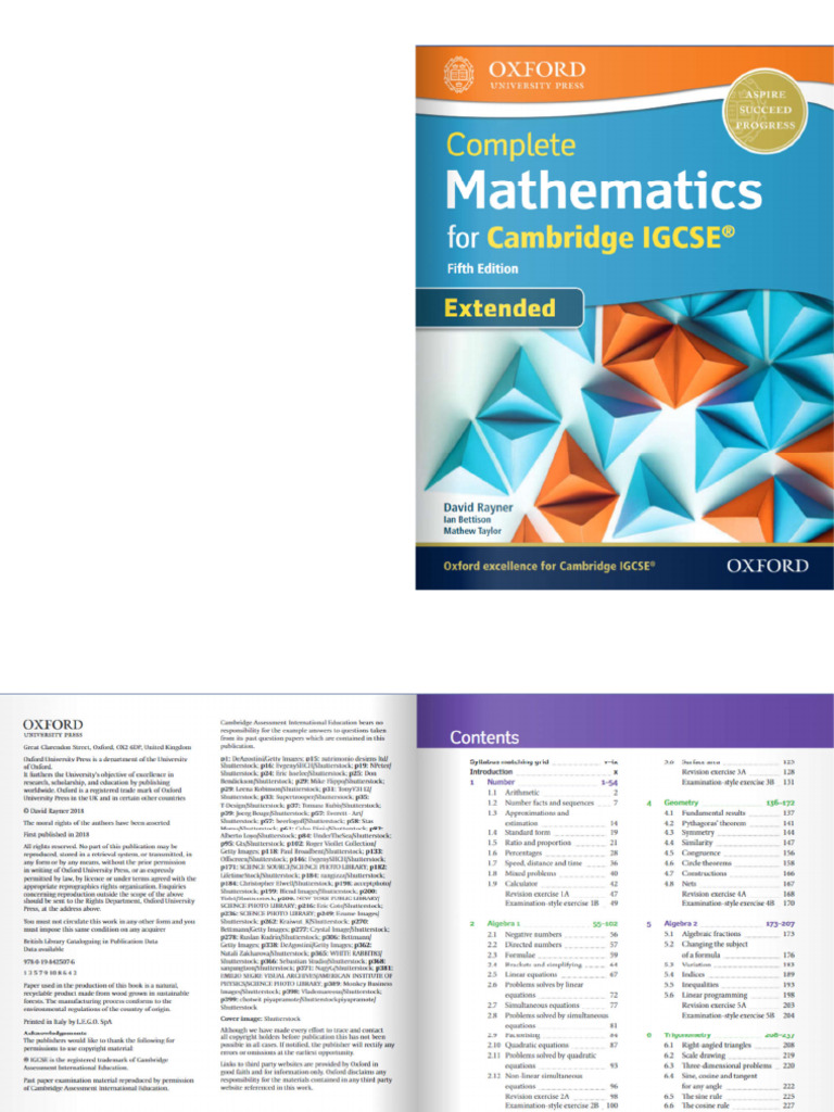 Rayner_Complete_Mathematics_for_Cambridge_IGCSE,_5th_Ed_D_Rayner | PDF