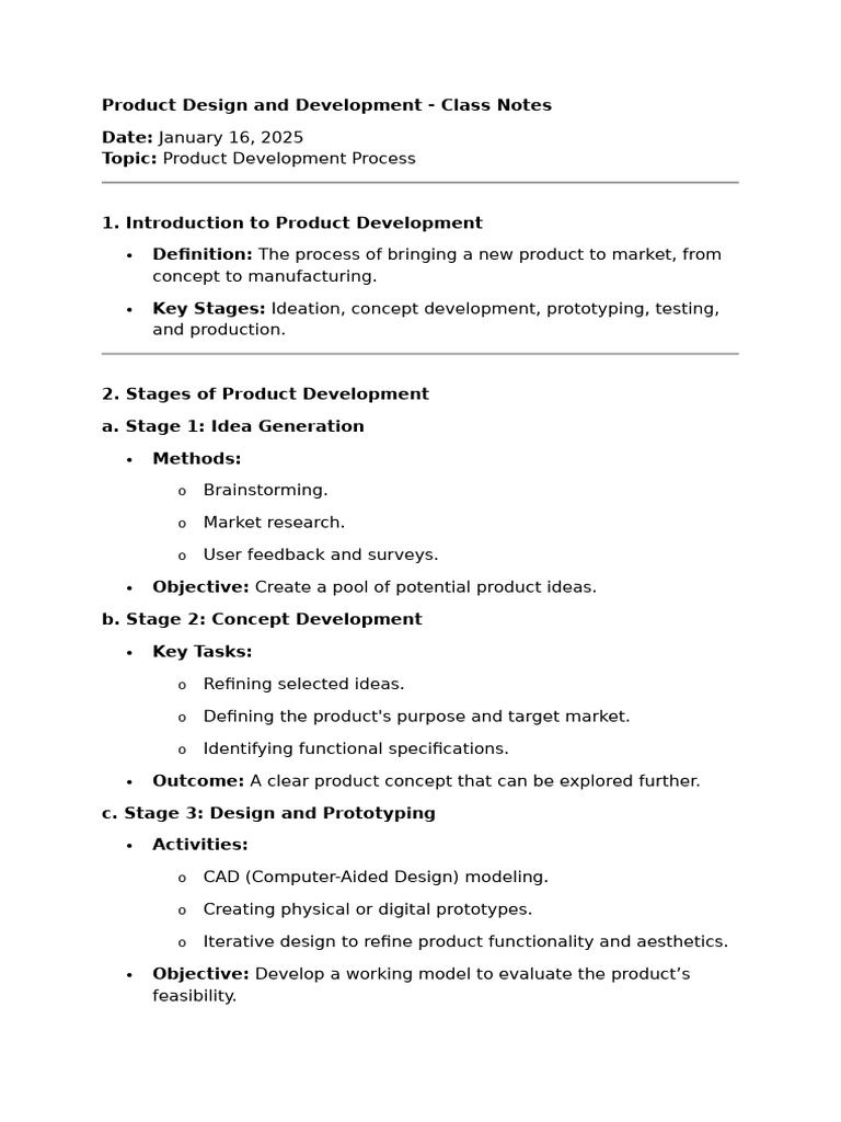 Product Development Essentials | PDF | Prototype | Usability