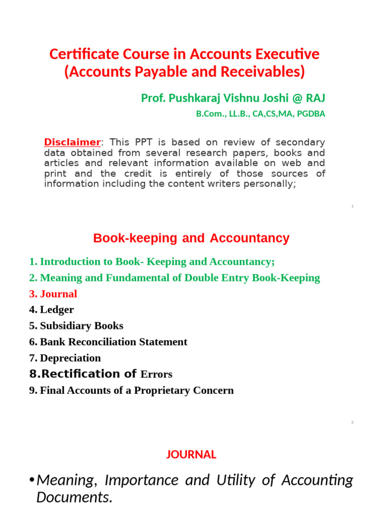 5) Lecture - 5 - Unit 1 - Book Keeping & Accountancy | PDF | Voucher | Payments