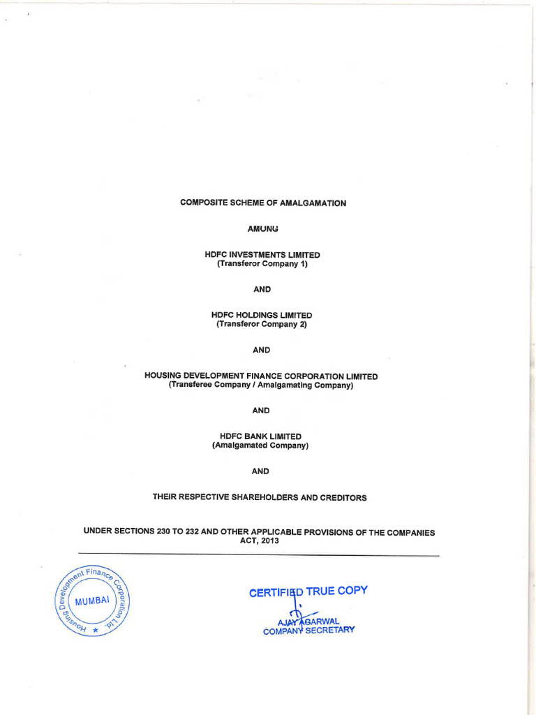 Amalgamation scheme (2) | PDF