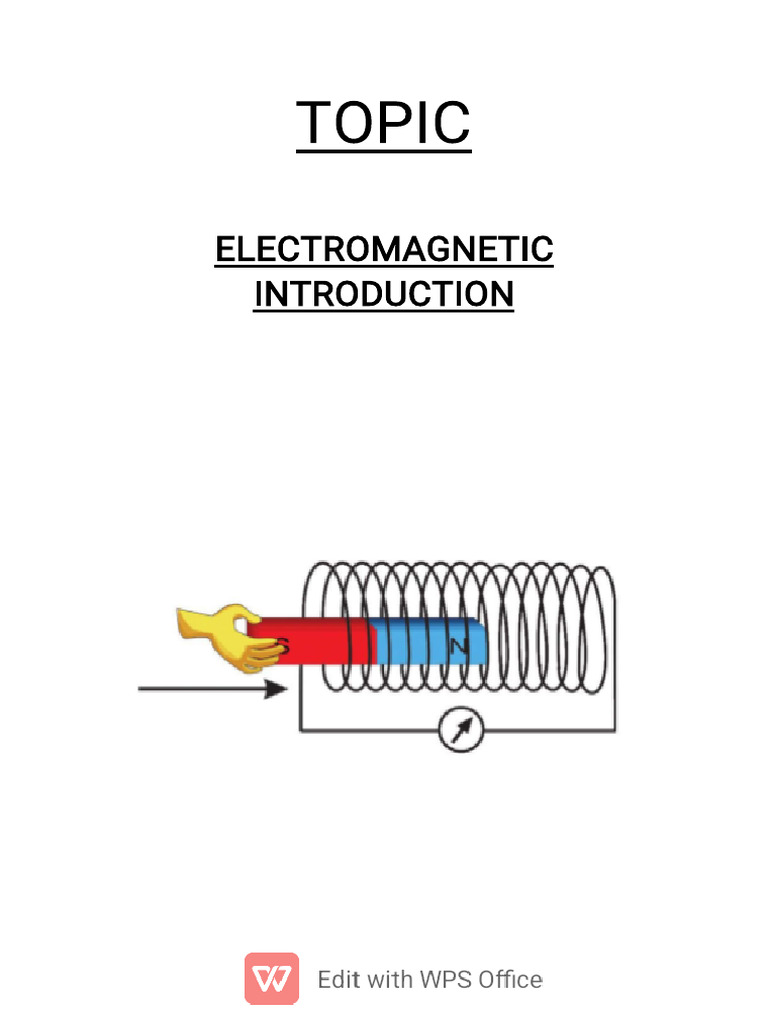 Topic | PDF | Electromagnetic Induction | Magnetic Field