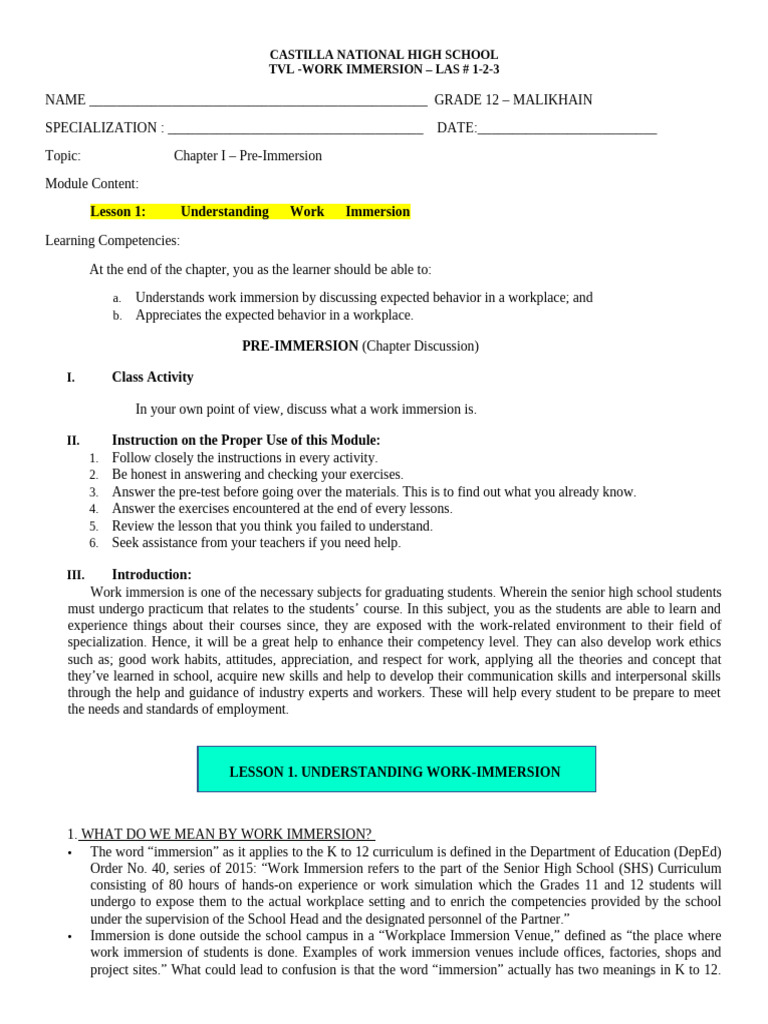 Las Week 1 Lesson 1 3 | PDF | Cost Of Living | Employment