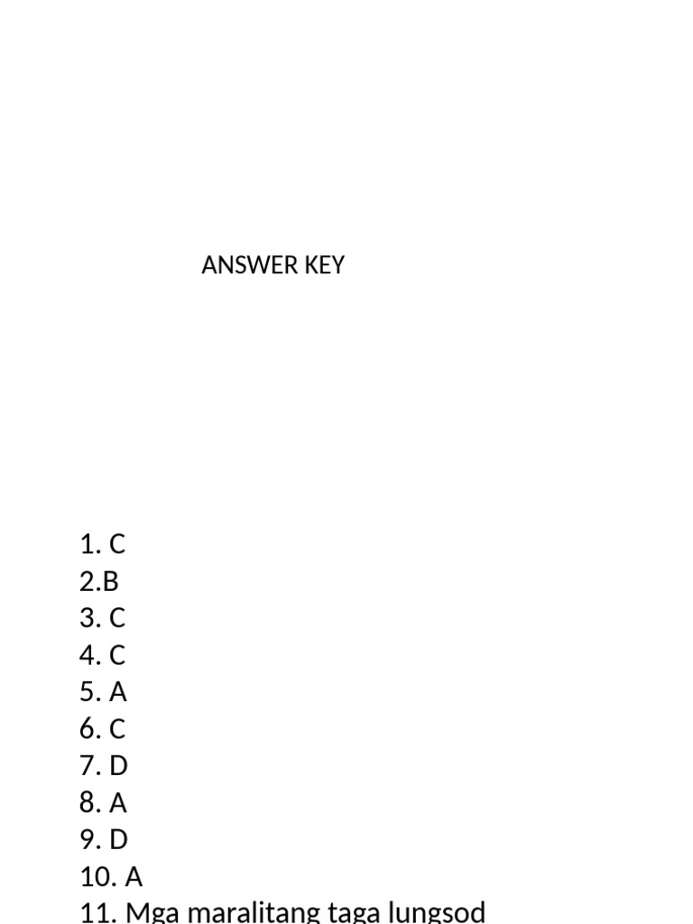 Answer Key-Wps Office | PDF